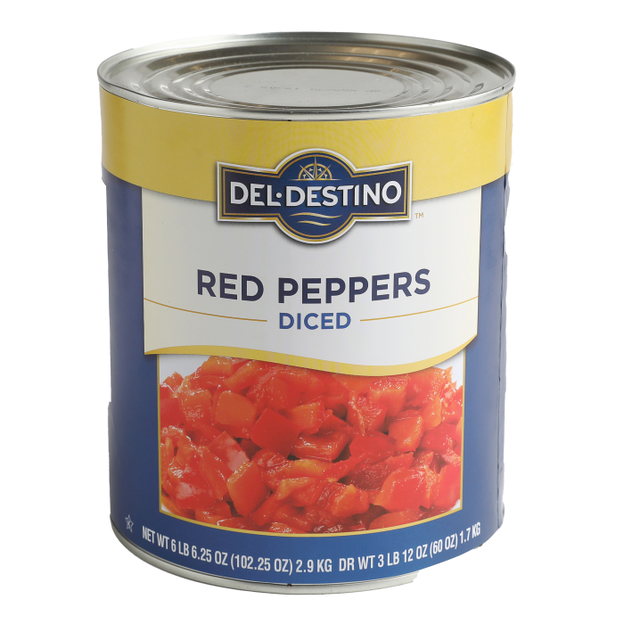 Del Destino Diced Red Peppers 6/10 Kg